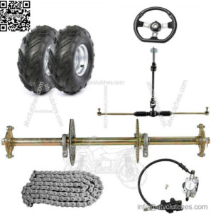 1040mm rear wheel axle rim tire axle kit for racing go kart ...
